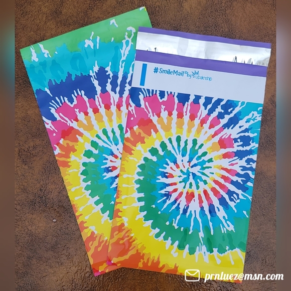Office | 5 6x9 Tie Dye Smilemail Poly Mailers | Poshmark